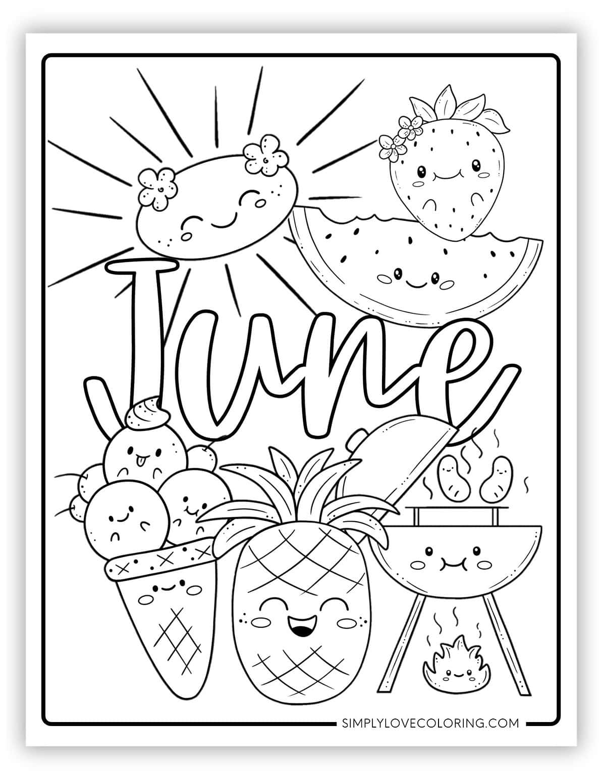 June Coloring Pages (Free PDF Printables) - Simply Love Coloring