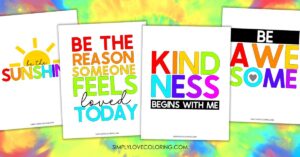 Kindness Printables (Free PDF Poster Downloads) - Simply Love Coloring
