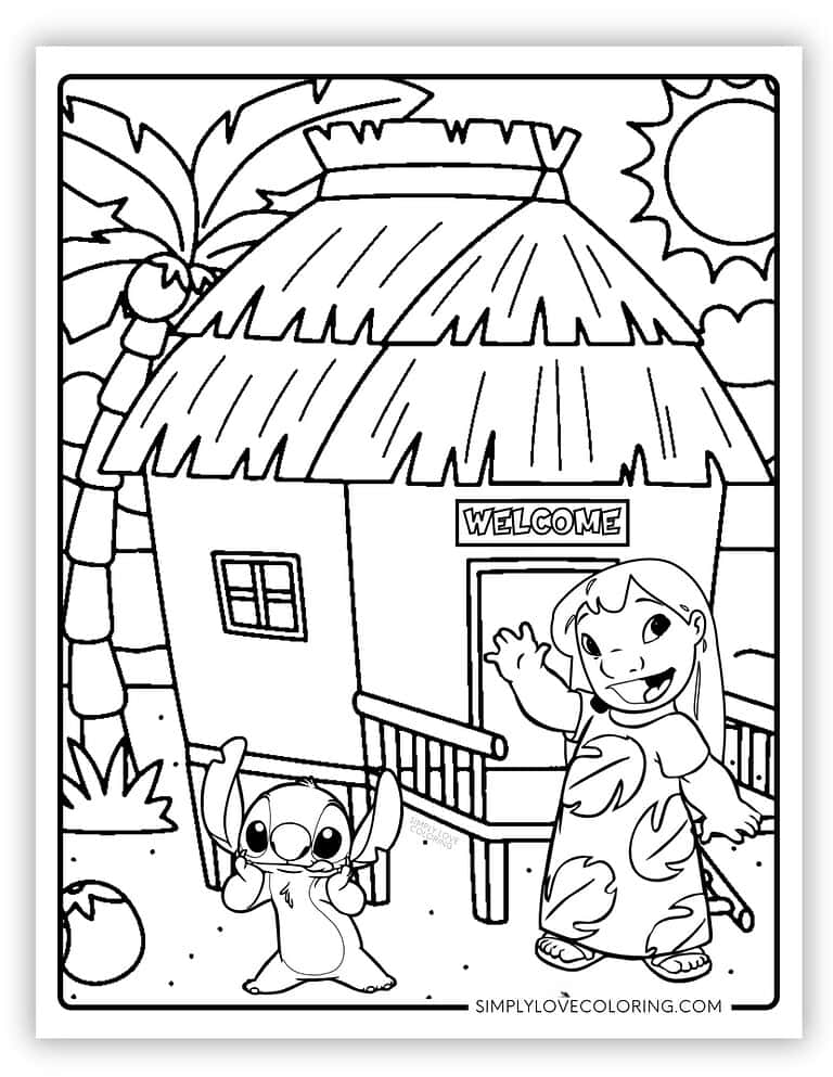 Lilo & Stitch Coloring Pages (Free PDF Printables) - Simply Love Coloring