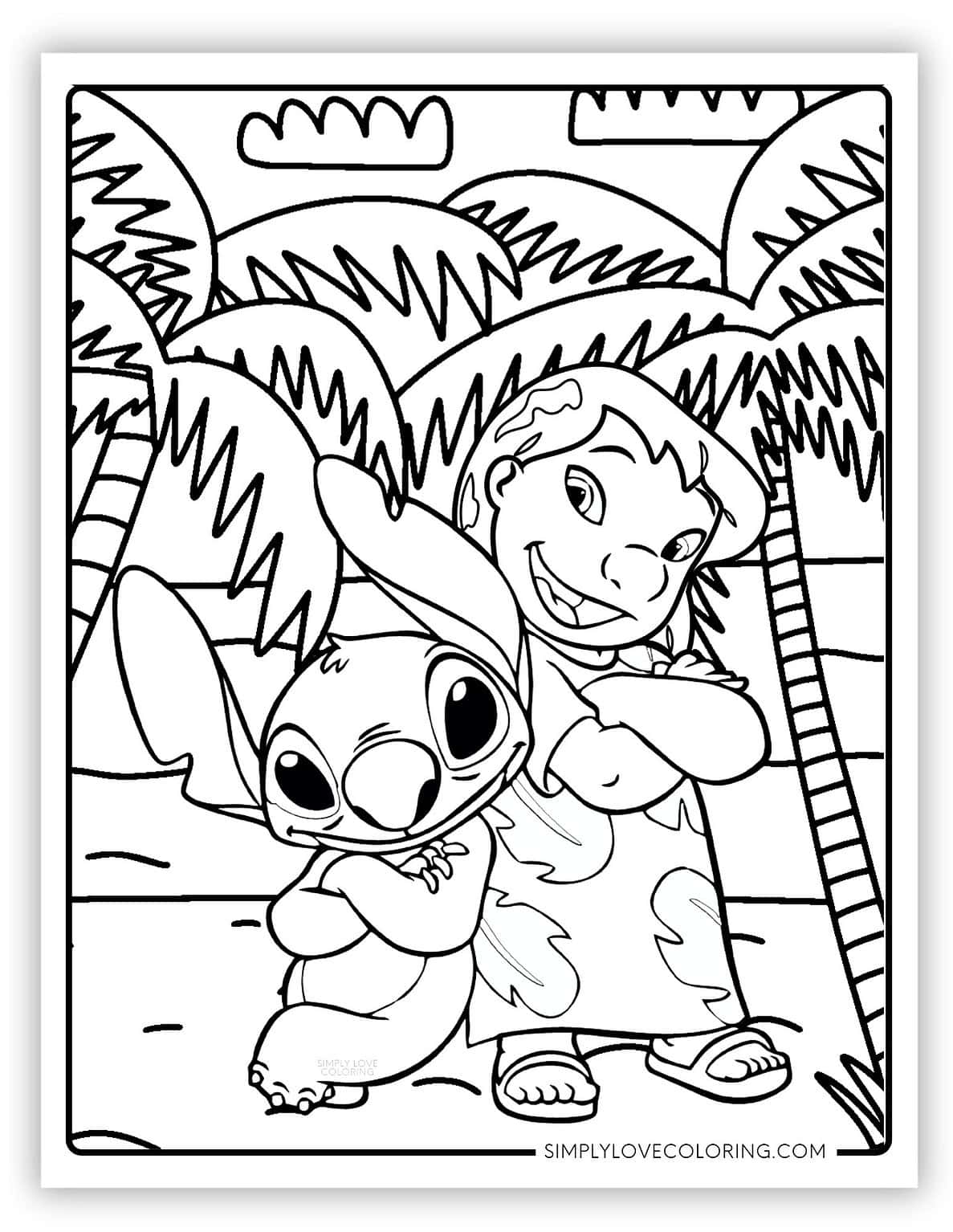 Lilo & Stitch Coloring Pages (Free PDF Printables) - Simply Love Coloring