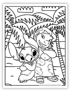 Lilo & Stitch Coloring Pages (Free PDF Printables) - Simply Love Coloring