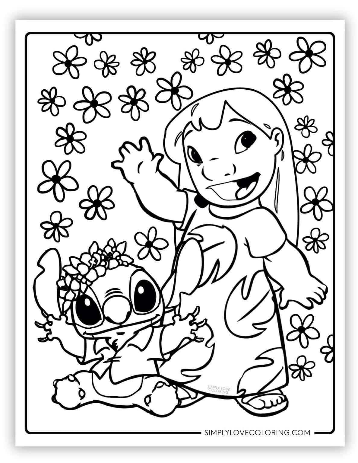 Lilo & Stitch Coloring Pages (Free PDF Printables) - Simply Love Coloring