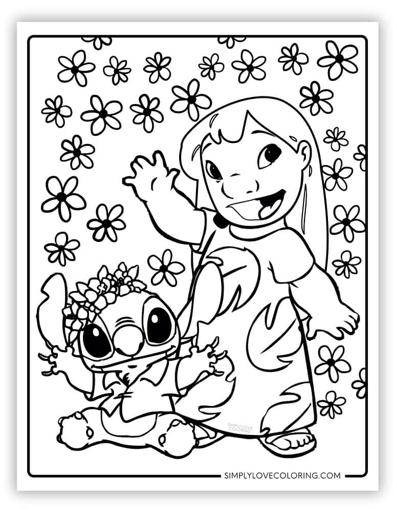 Lilo & Stitch Coloring Pages (Free PDF Printables) - Simply Love Coloring