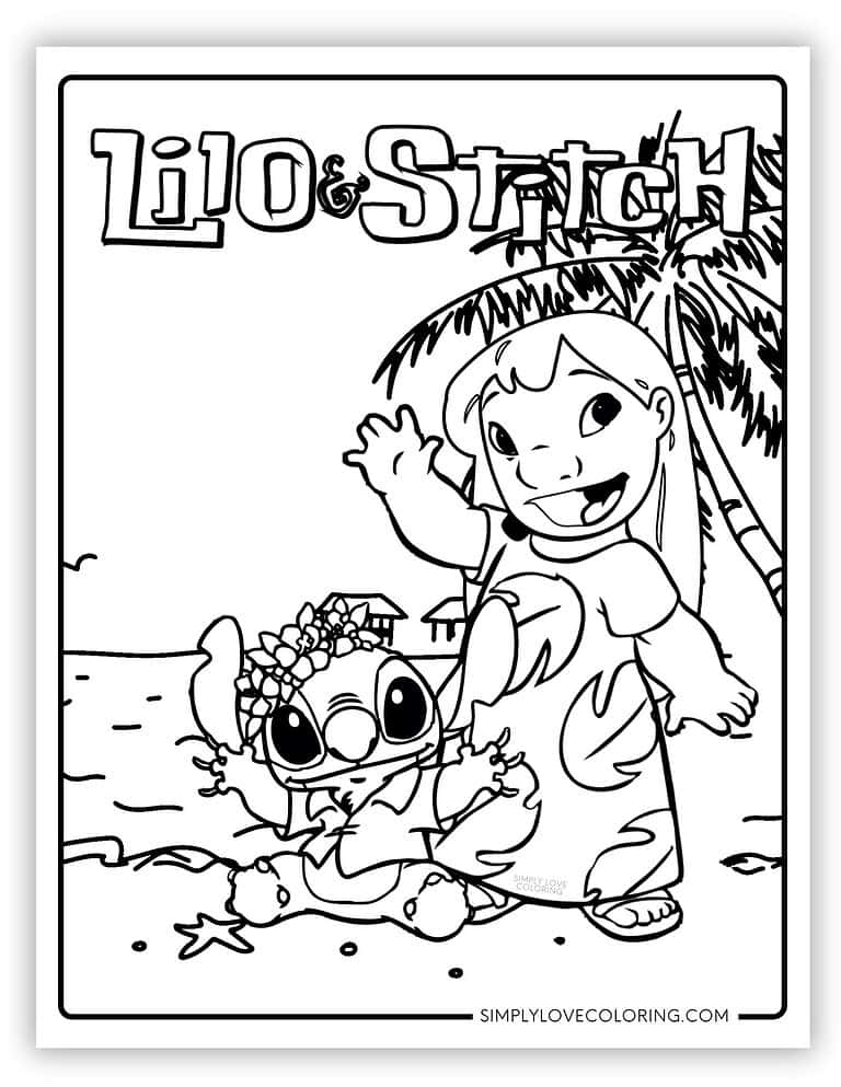Lilo & Stitch Coloring Pages (Free PDF Printables) - Simply Love Coloring
