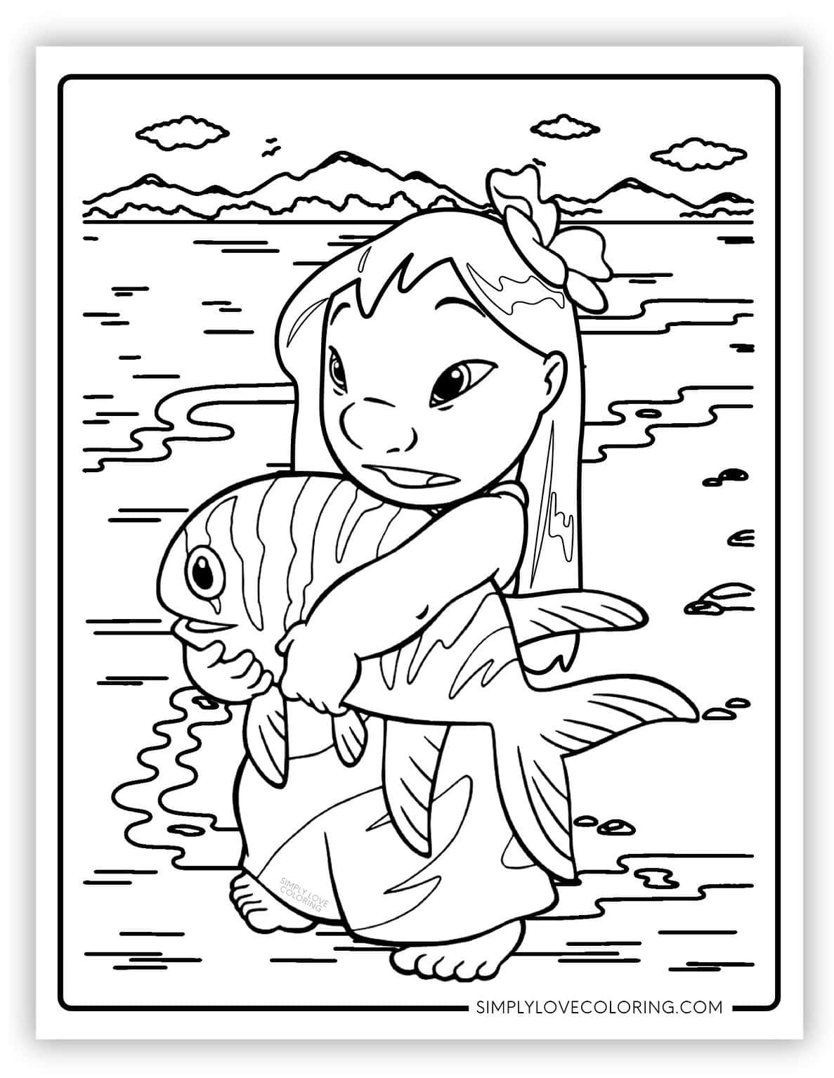 Lilo & Stitch Coloring Pages (Free PDF Printables) - Simply Love Coloring