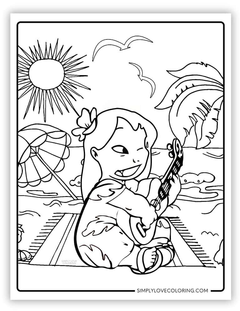 Lilo & Stitch Coloring Pages (Free PDF Printables) - Simply Love Coloring