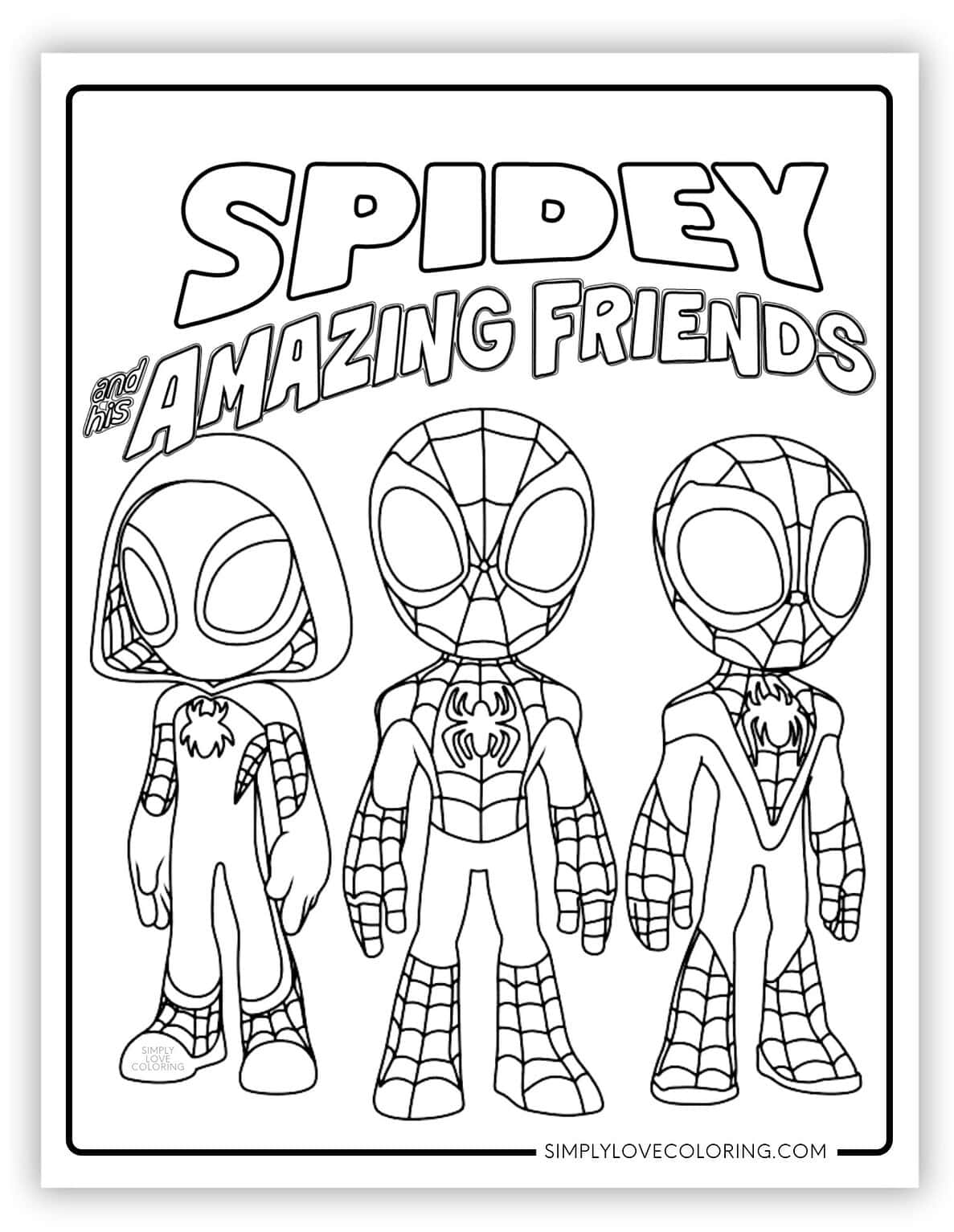 Spidey and His Amazing Friends Coloring Pages (Free PDF Printables ...