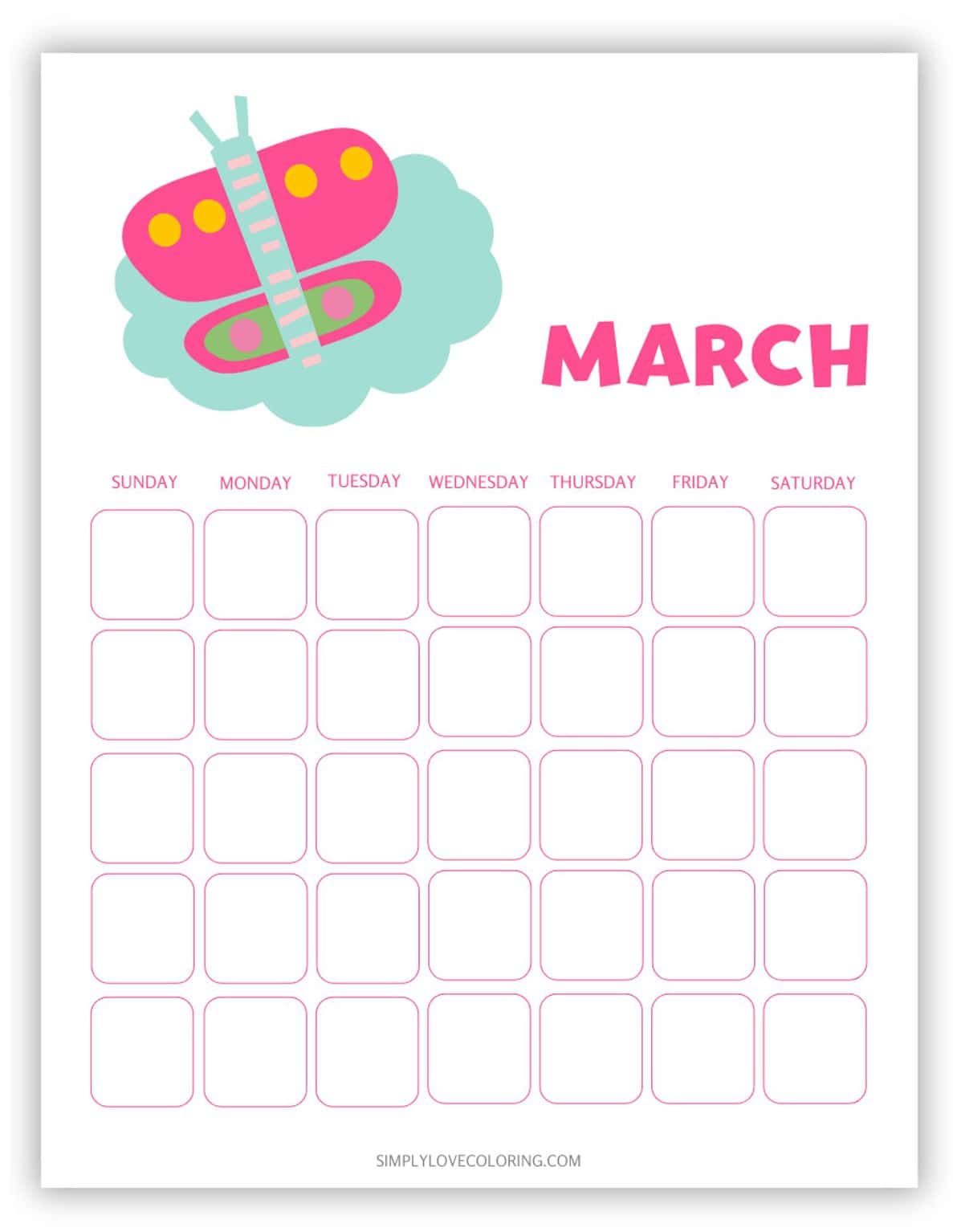 Summer Planner Printable (Free PDF Download) - Simply Love Coloring