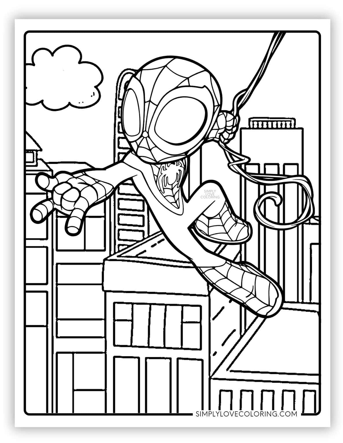 Spidey and His Amazing Friends Coloring Pages (Free PDF Printables) - Simply Love Coloring