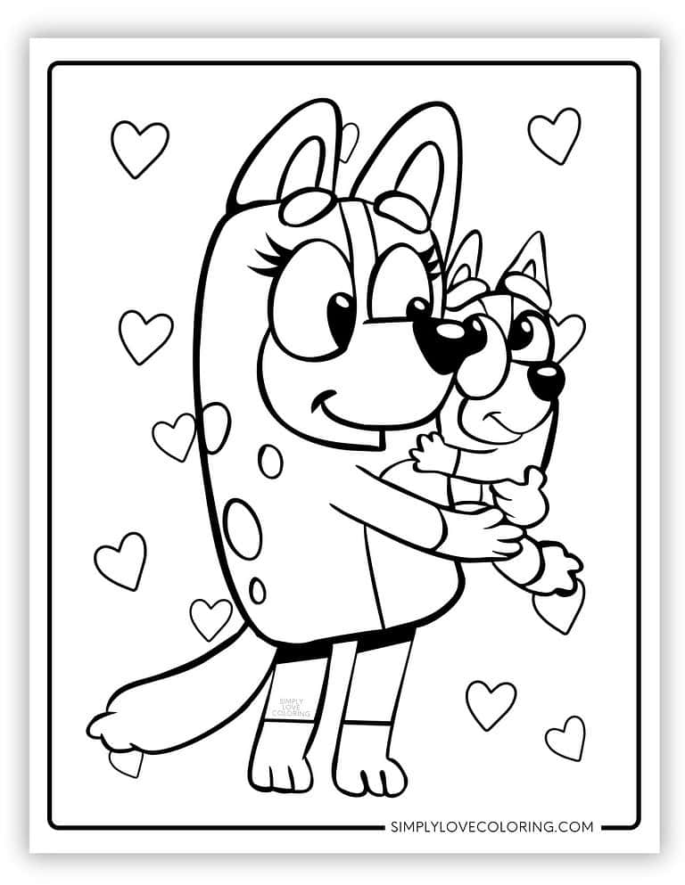 Fun Bluey Coloring Pages (Free PDF Printables) - Simply Love Coloring