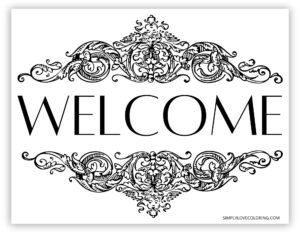 Printable Welcome Sign (Free PDF Download) - Simply Love Coloring