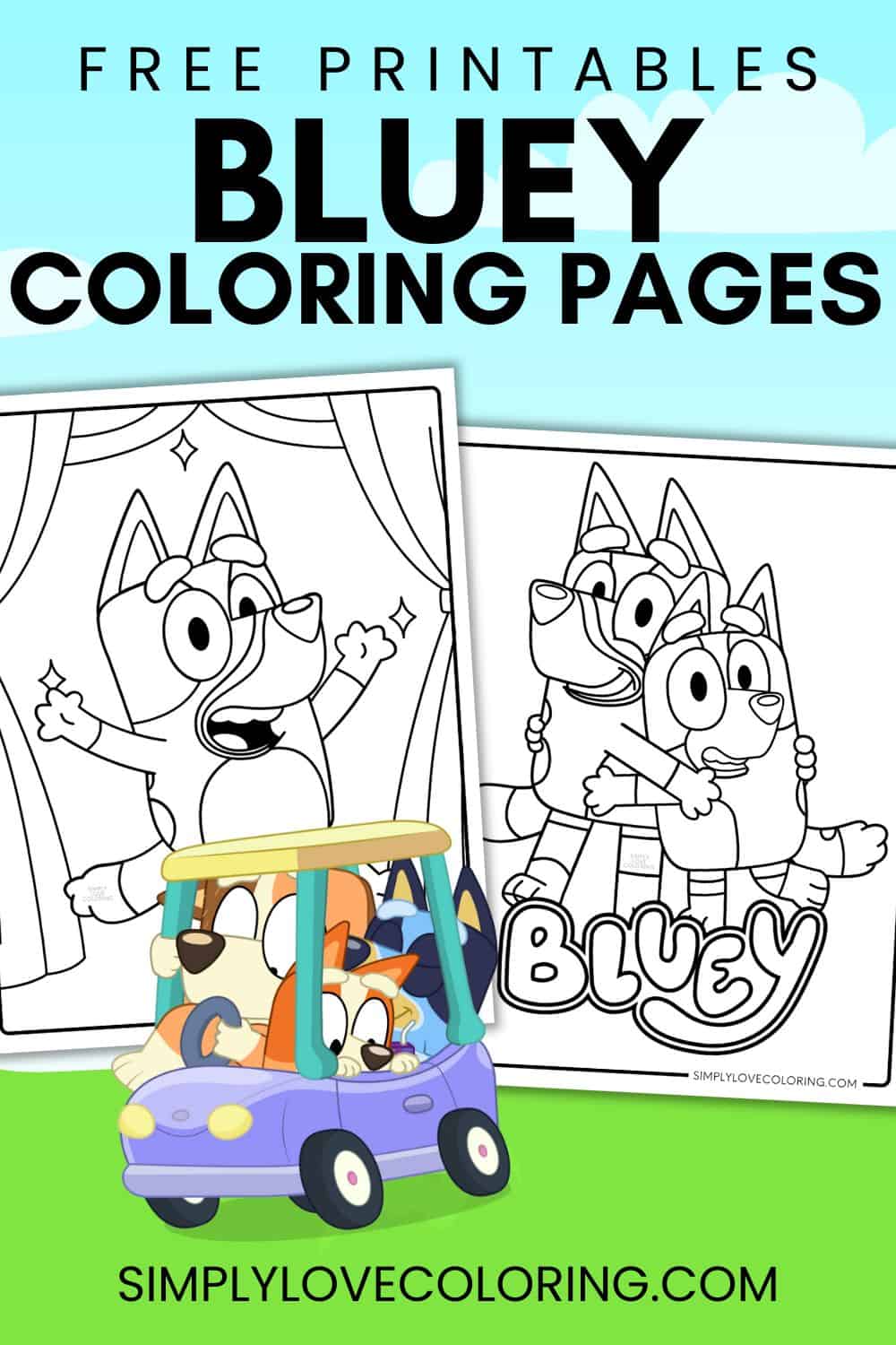 Fun Bluey Coloring Pages (Free PDF Printables) - Simply Love Coloring