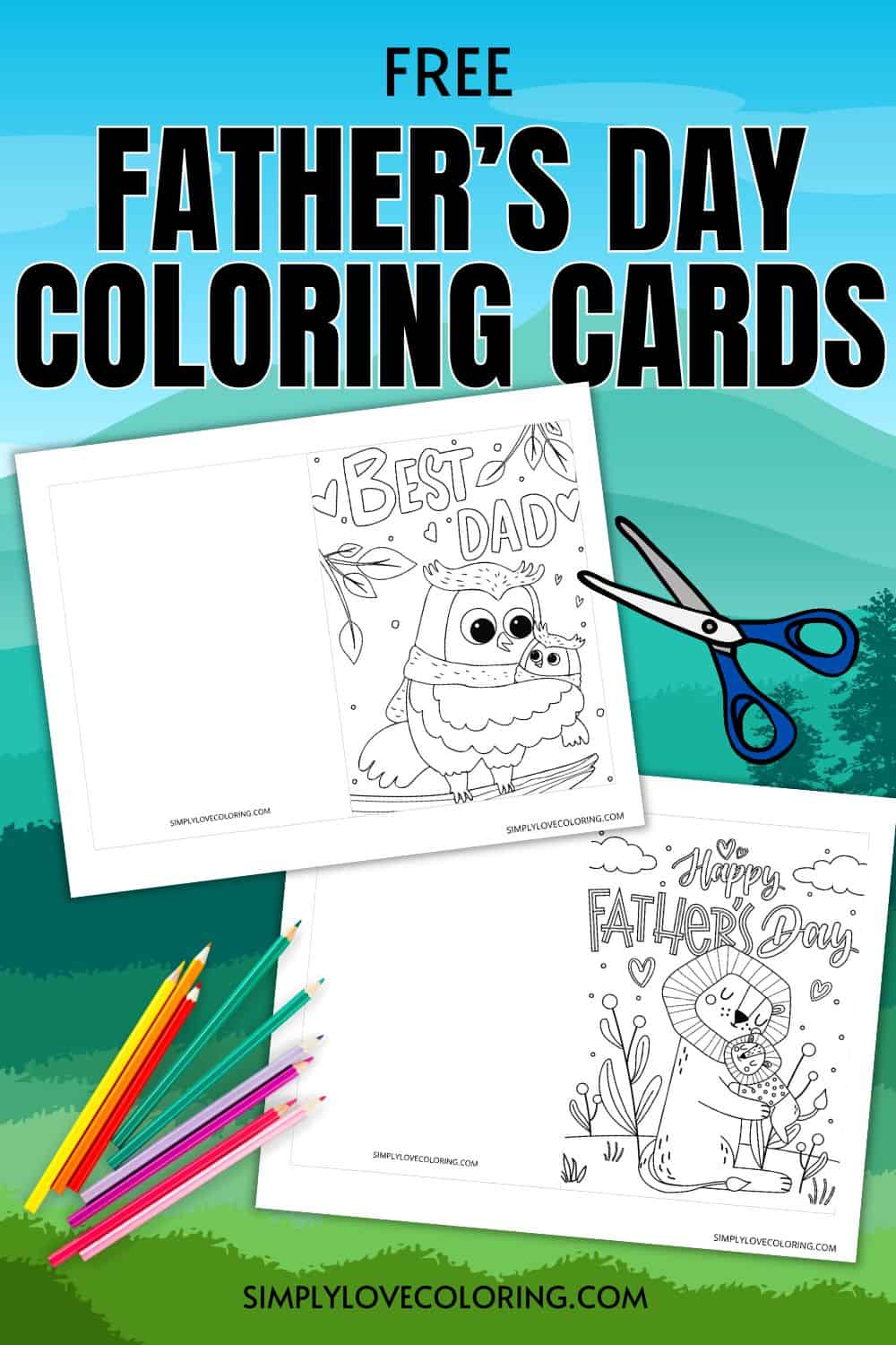 Father's Day Coloring Cards (Free PDF Printables) - Simply Love Coloring