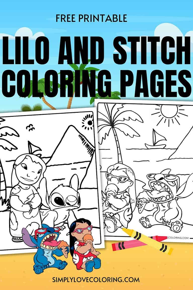 Lilo & Stitch Coloring Pages (Free PDF Printables) - Simply Love Coloring