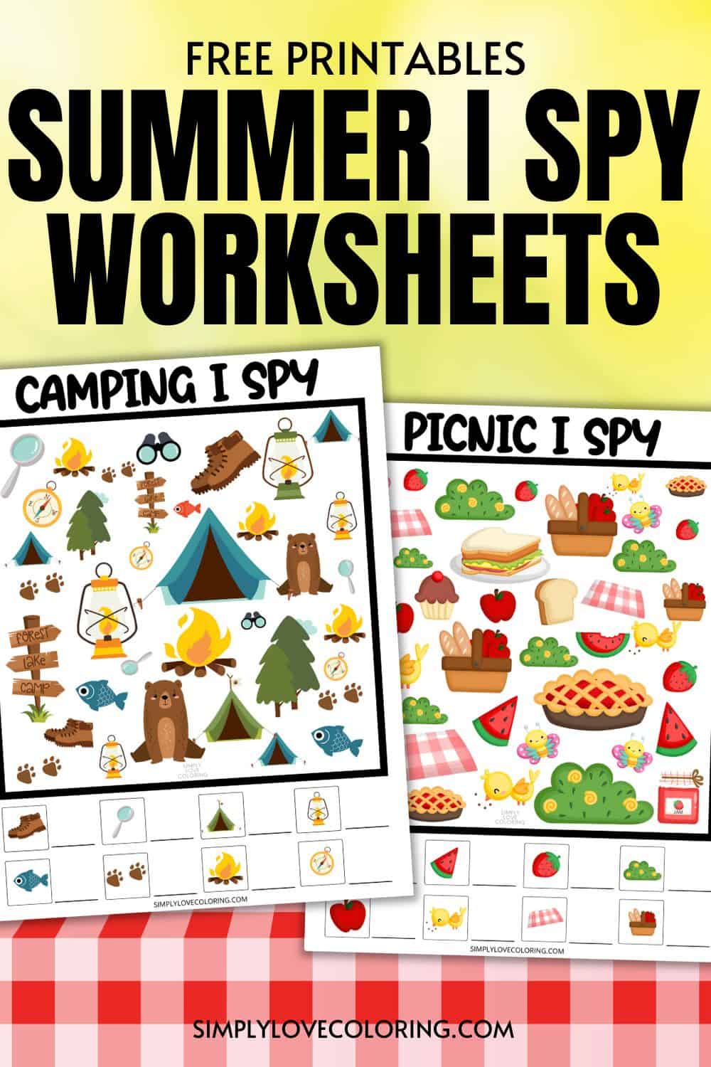 Summer I Spy Worksheets (Free PDF Printables) - Simply Love Coloring