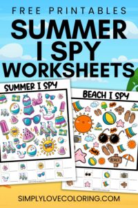 Summer I Spy Worksheets (Free PDF Printables) - Simply Love Coloring