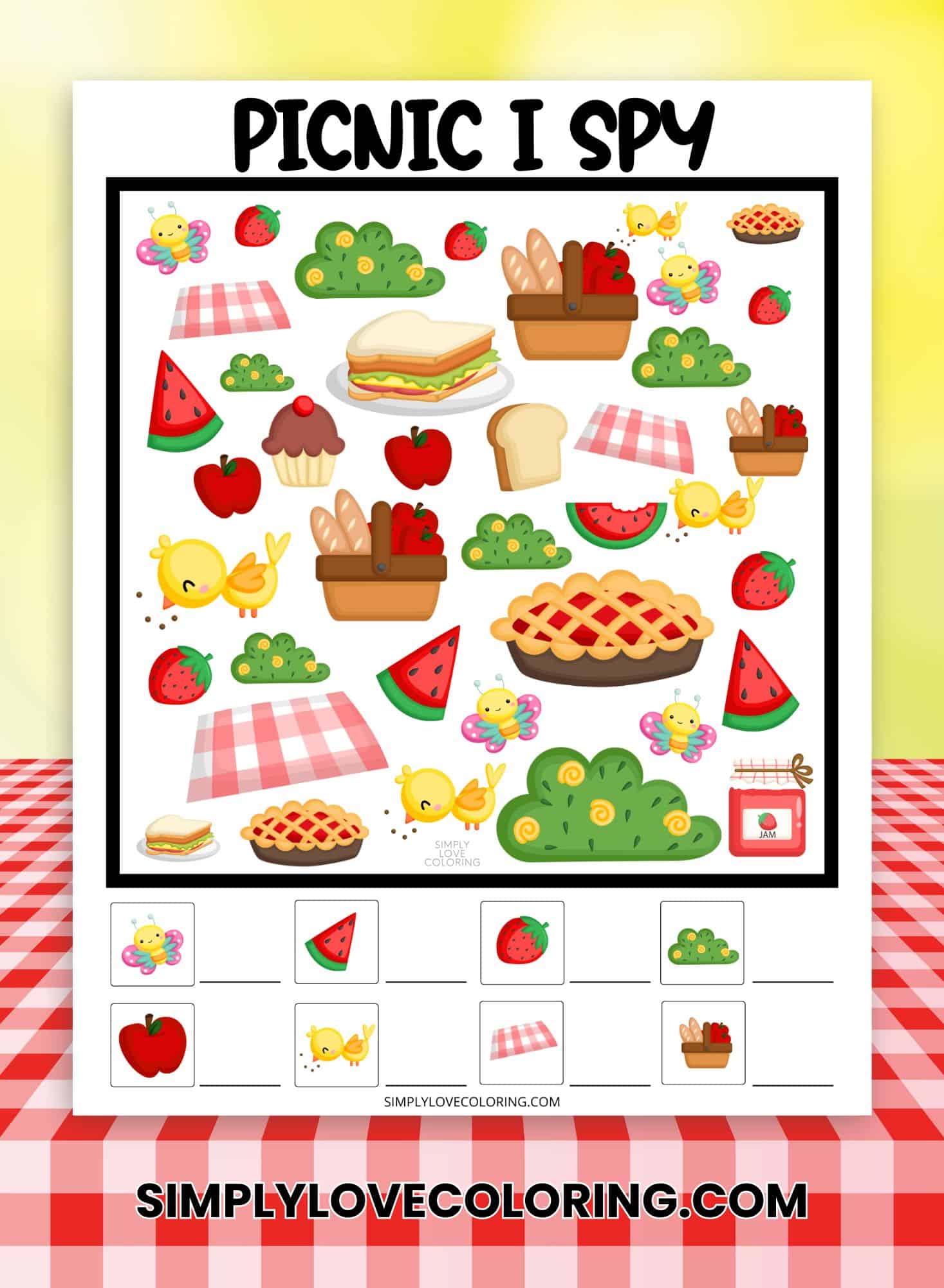 Summer I Spy Worksheets (Free PDF Printables) - Simply Love Coloring