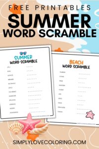 Summer Word Scramble Printables (Free PDF Downloads) - Simply Love Coloring