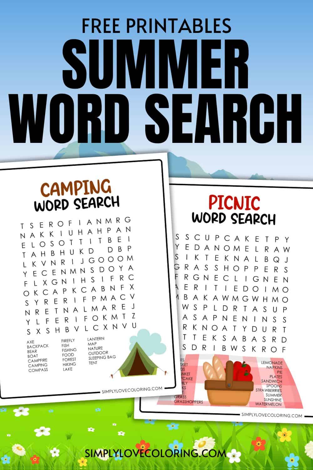 Summer Word Search Printables (Free PDF Downloads) - Simply Love Coloring