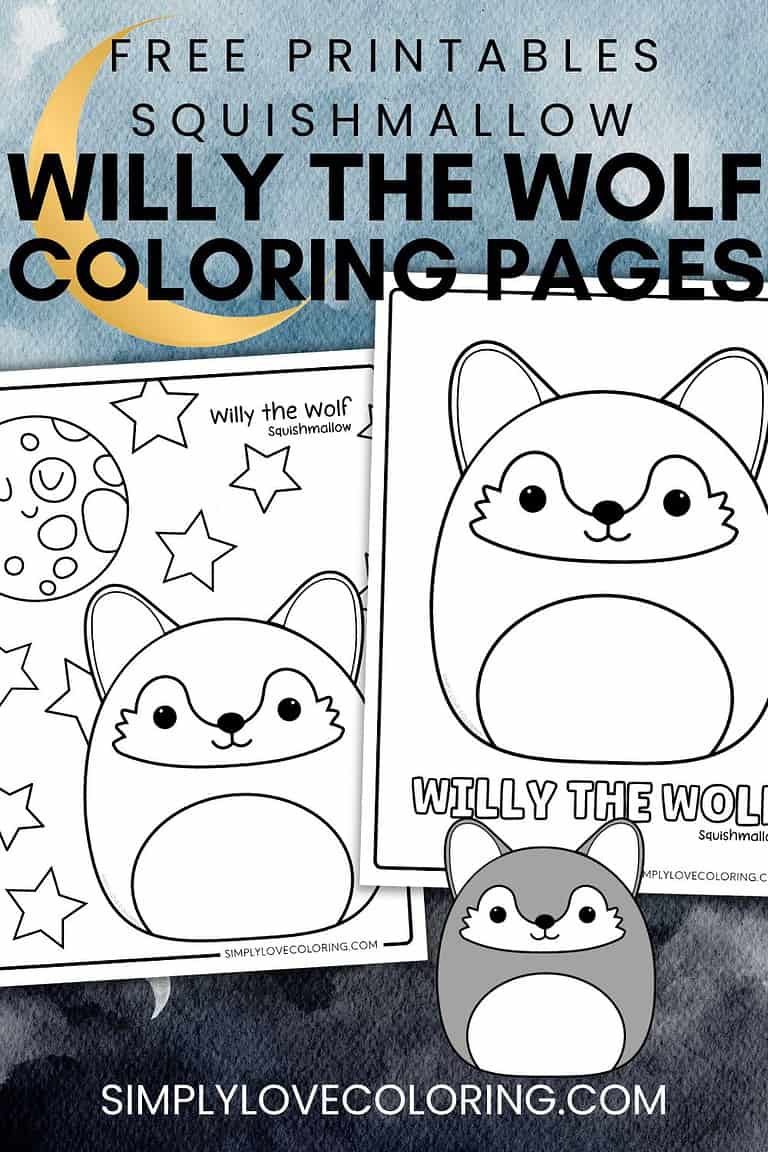 Willy the Wolf Squishmallow Coloring Pages (Free PDF Printables ...