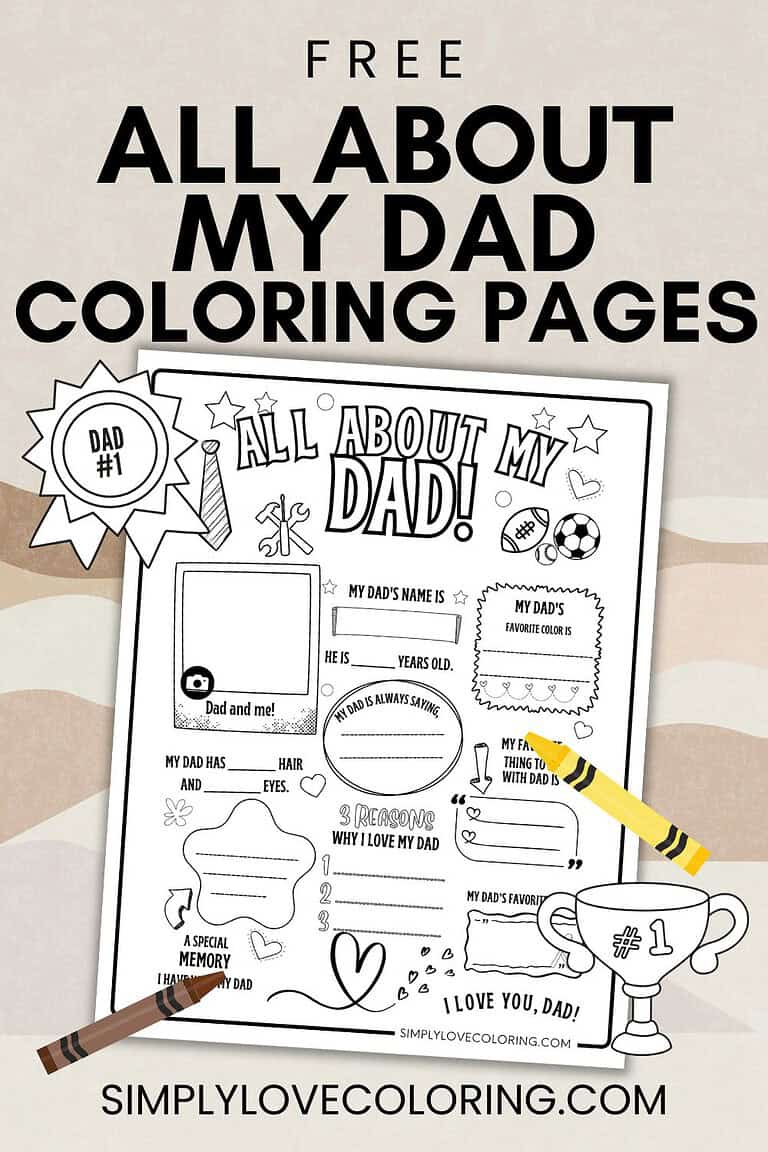 All About My Dad Coloring Pages (Free PDF Printables) - Simply Love ...