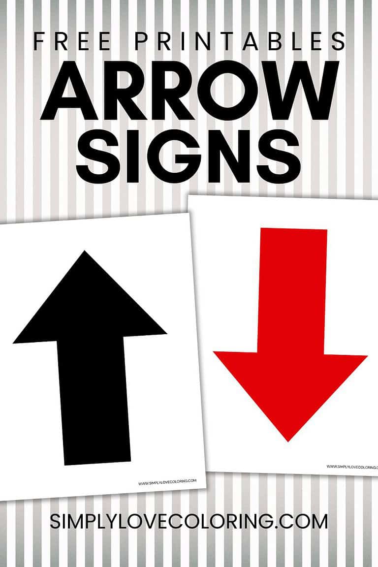 Arrow Signs (Free PDF Printables) - Simply Love Coloring