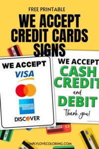 We Accept Credit Cards Printable Sign (Free PDF Download) - Simply Love ...