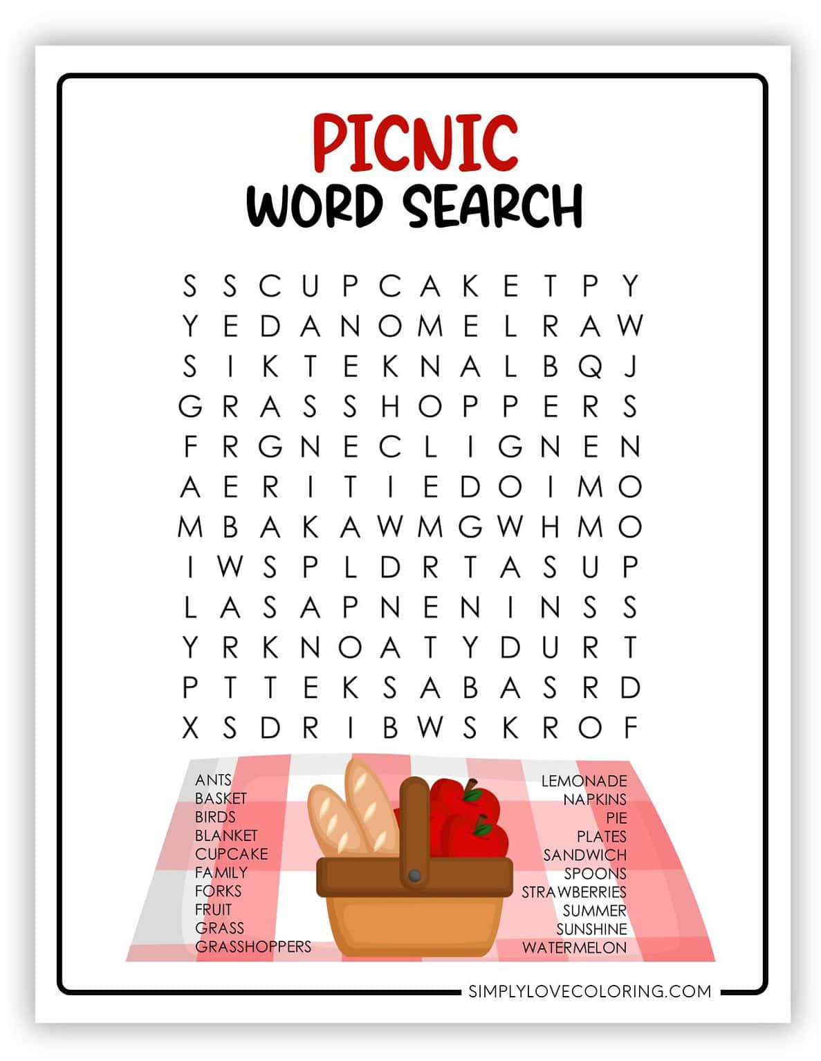 Summer Word Search Printables (Free PDF Downloads) - Simply Love Coloring