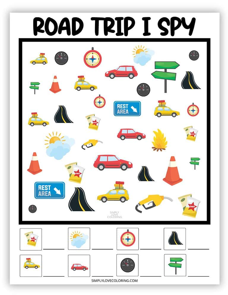 Summer I Spy Worksheets (Free PDF Printables) - Simply Love Coloring