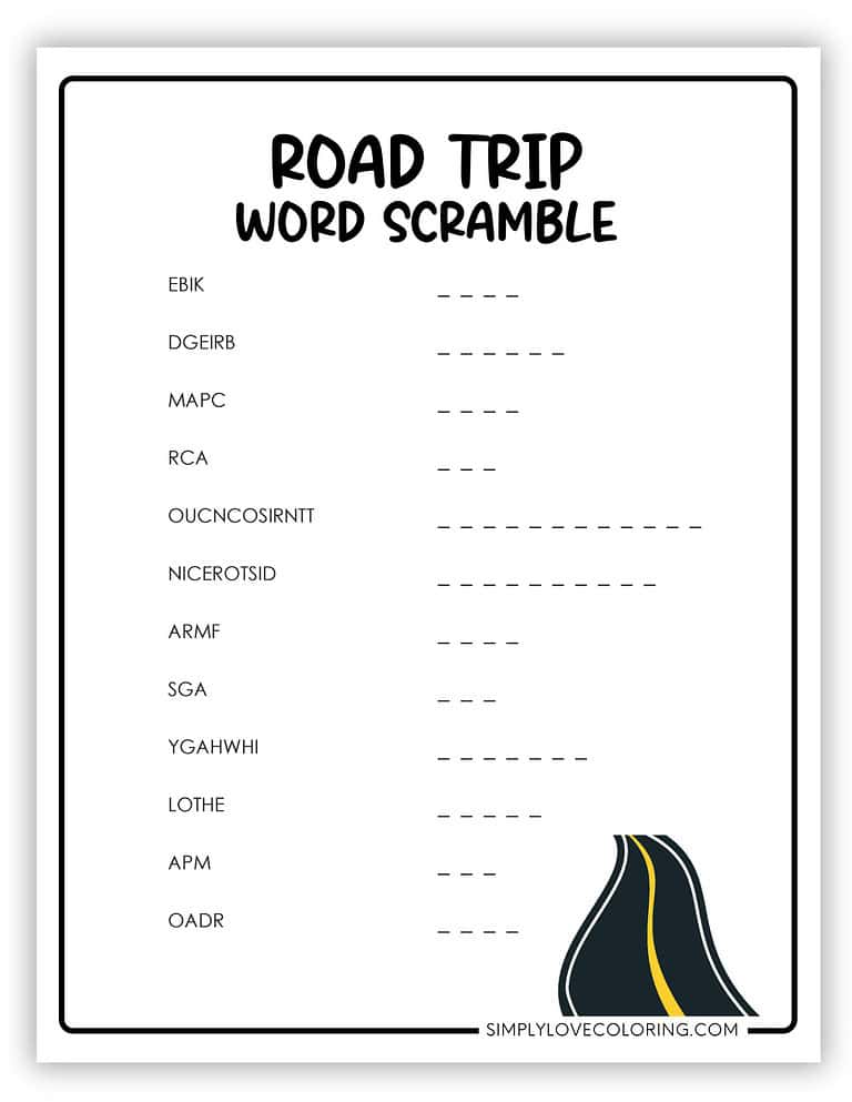 Summer Word Scramble Printables (Free PDF Downloads) - Simply Love Coloring