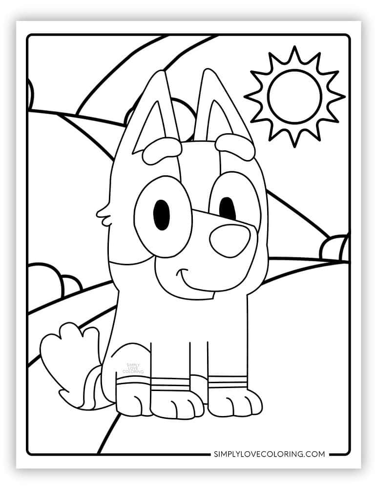 Fun Bluey Coloring Pages (Free PDF Printables) - Simply Love Coloring