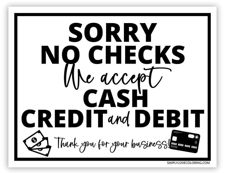 We Accept Credit Cards Printable Sign (Free PDF Download) - Simply Love ...