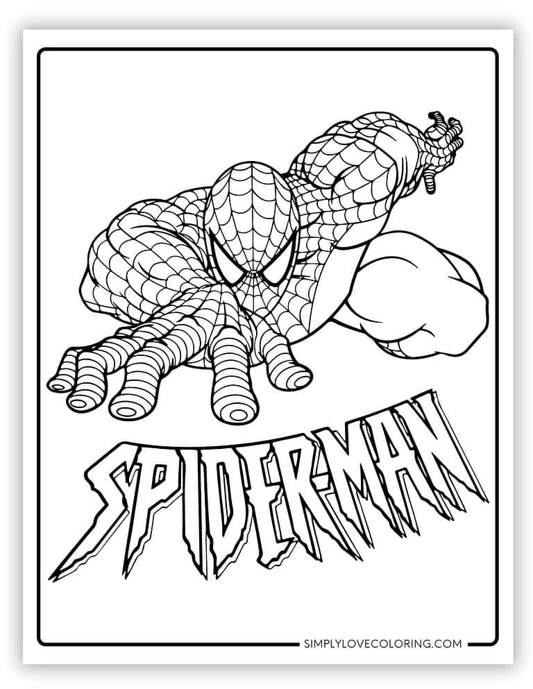 27 Spiderman Coloring Pages (Free PDF Printables) - Simply Love Coloring