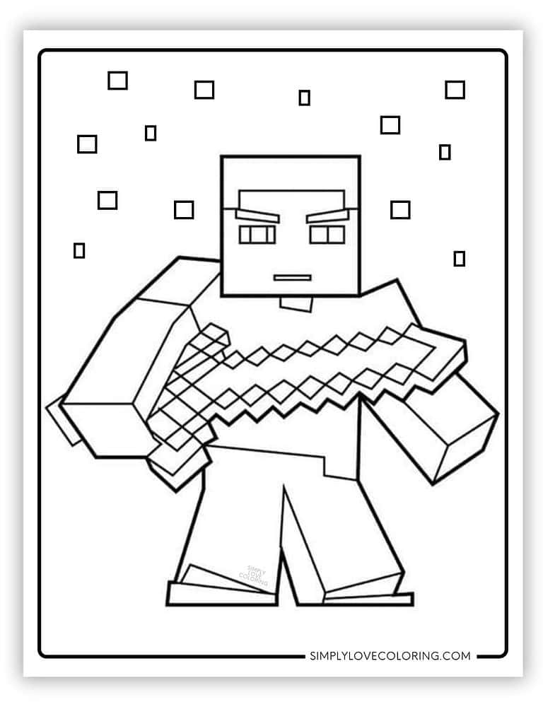 27 Fun Minecraft Coloring Pages (Free PDF Printables) - Simply Love ...
