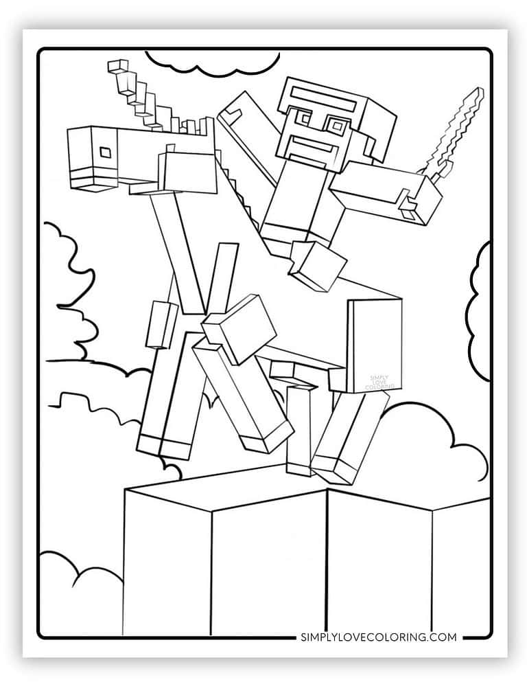 27 Fun Minecraft Coloring Pages (Free PDF Printables) - Simply Love ...