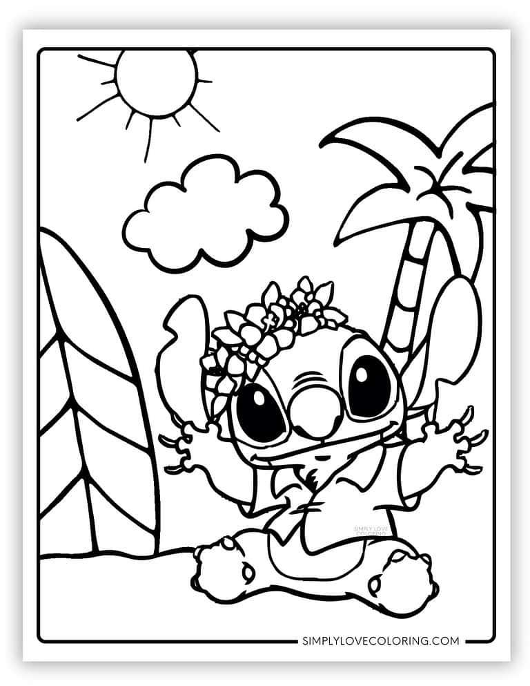 Lilo & Stitch Coloring Pages (Free PDF Printables) - Simply Love Coloring