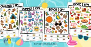 Summer I Spy Worksheets (Free PDF Printables) - Simply Love Coloring