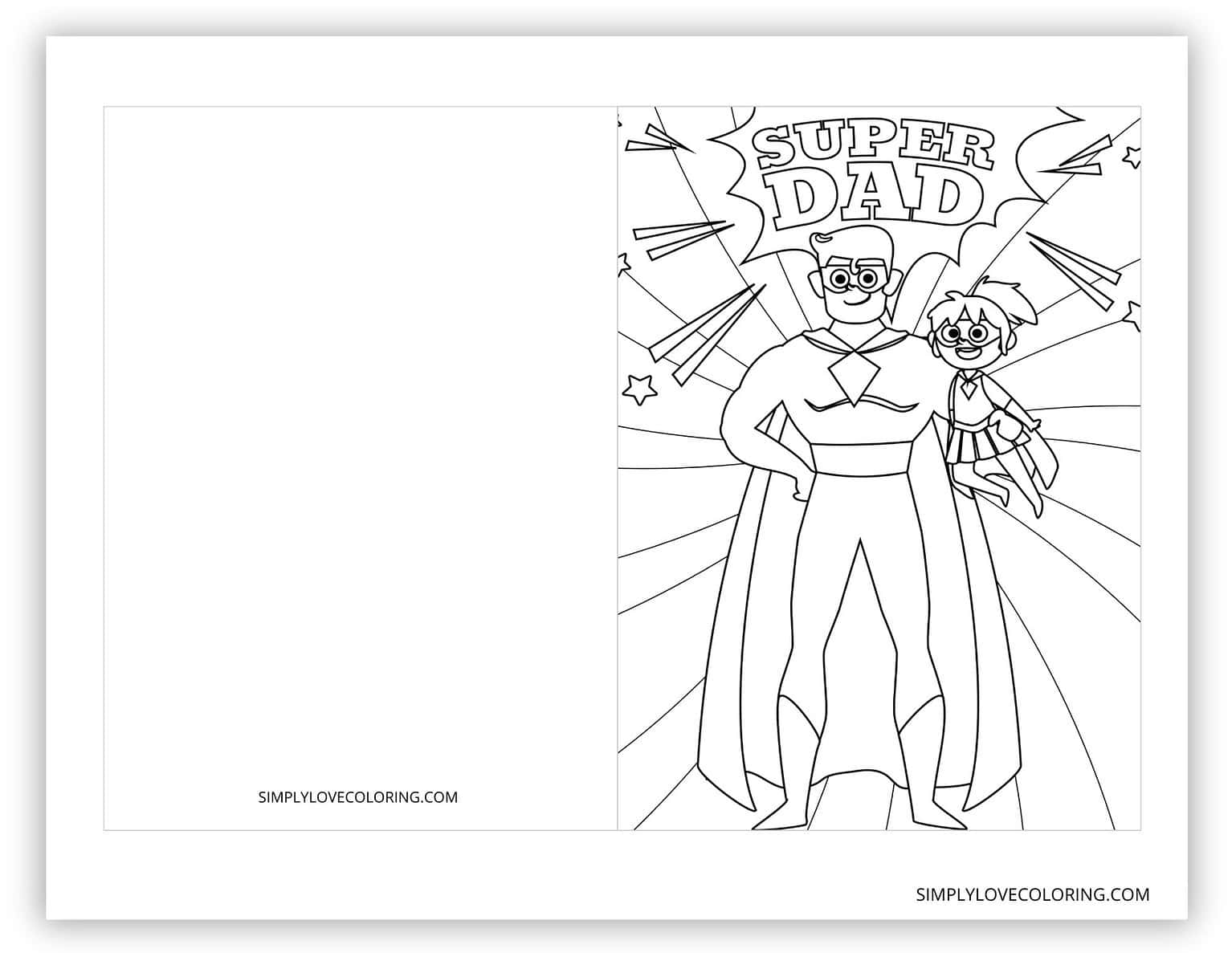 Father's Day Coloring Cards (Free PDF Printables) - Simply Love Coloring