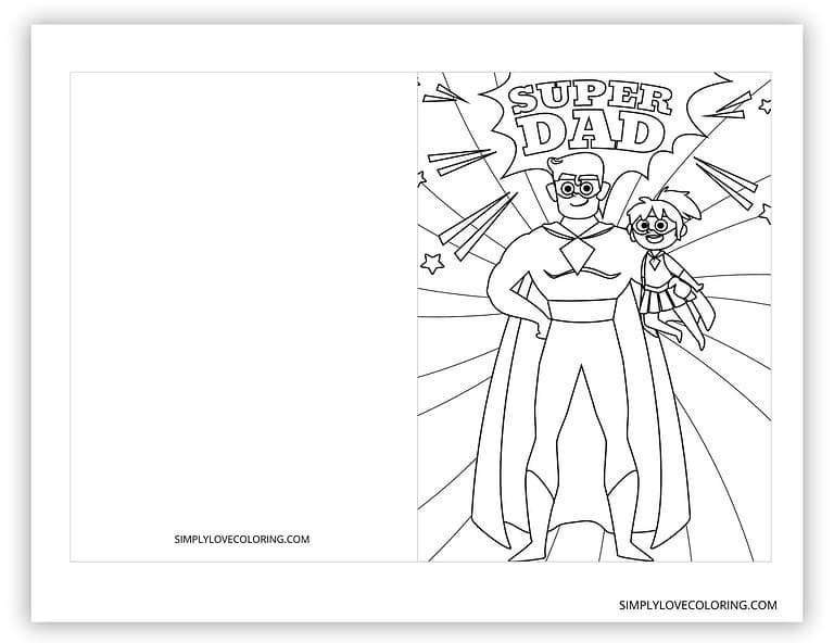 Father's Day Coloring Cards (Free PDF Printables) - Simply Love Coloring