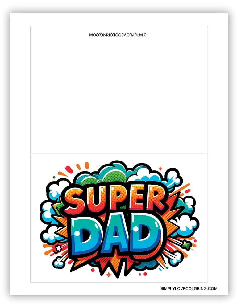 Printable Father's Day Cards (Free PDF Downloads) - Simply Love Coloring