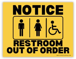 Toilet Out of Order Sign (Free PDF Printables) - Simply Love Coloring
