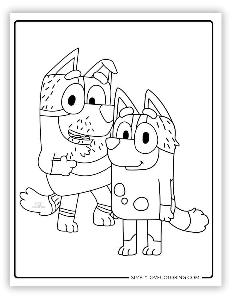 Fun Bluey Coloring Pages (Free PDF Printables) - Simply Love Coloring