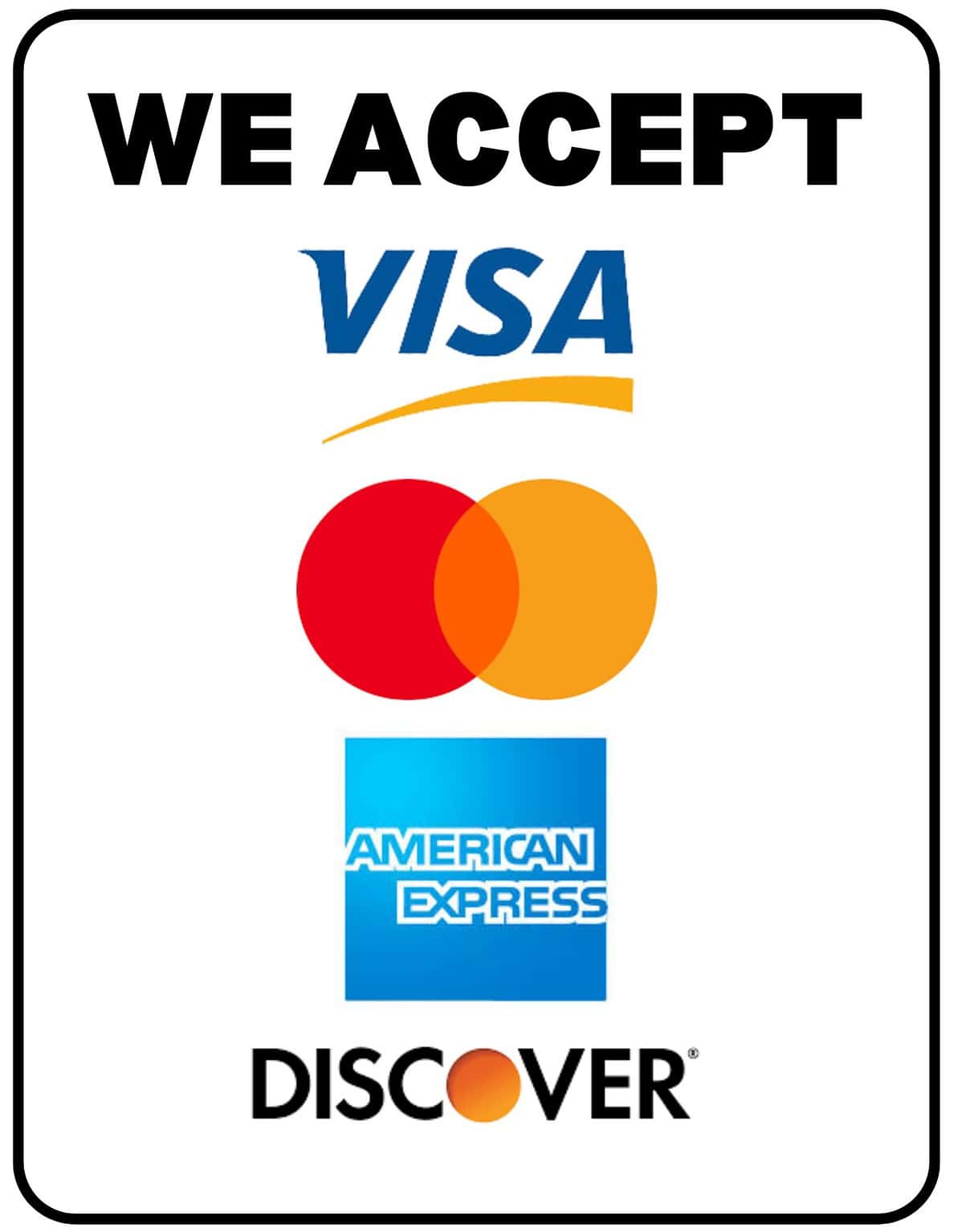We Accept Credit Cards Printable Sign (Free PDF Download) - Simply Love ...