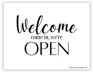 Printable Welcome Sign (Free PDF Download) - Simply Love Coloring
