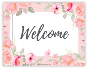 Printable Welcome Sign (Free PDF Download) - Simply Love Coloring