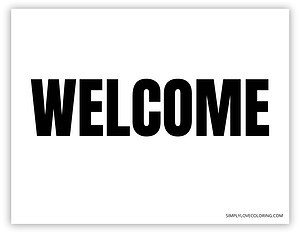 Printable Welcome Sign (Free PDF Download) - Simply Love Coloring