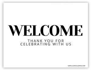 Printable Welcome Sign (Free PDF Download) - Simply Love Coloring