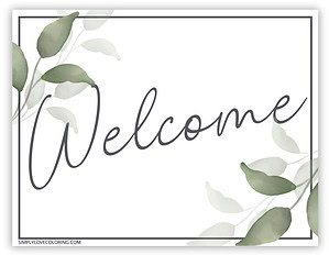 Printable Welcome Sign (Free PDF Download) - Simply Love Coloring