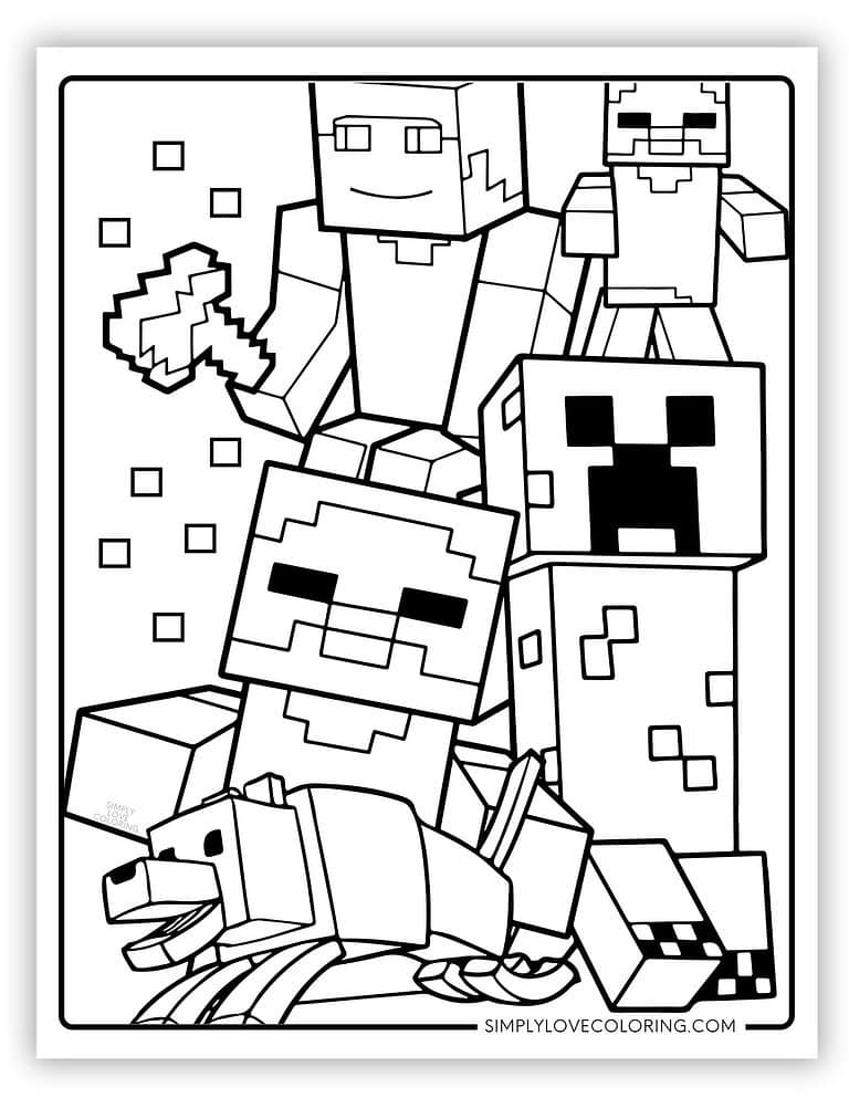 Fun Minecraft Coloring Pages (Free PDF Printables) - Simply Love Coloring