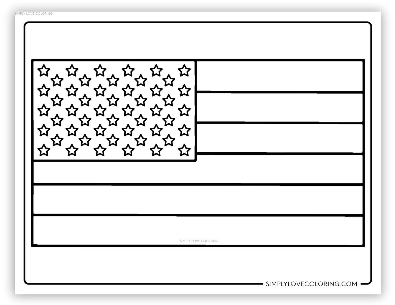 Flag Day Coloring Pages (Free PDF Printables) - Simply Love Coloring